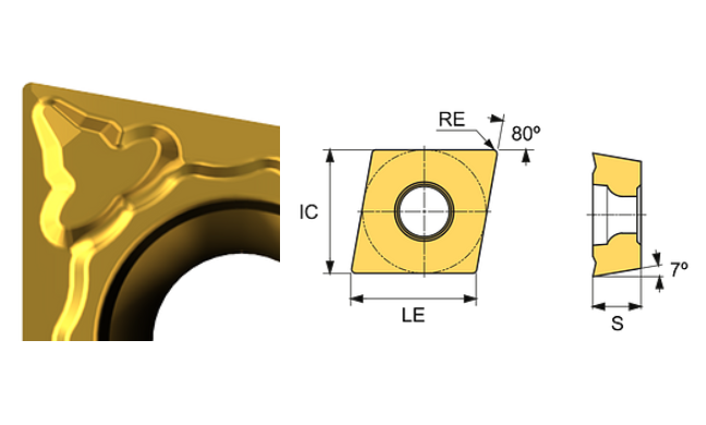 CCMT 09T302-MF ET41P Carbide Finishing Inserts - engineeringsupplies.co.uk