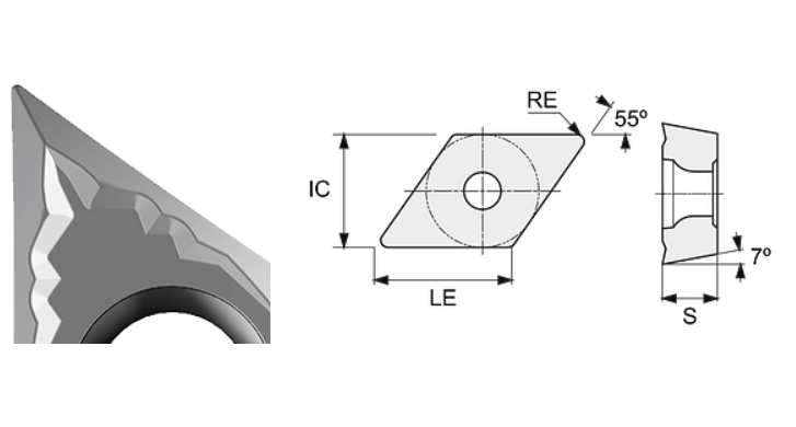 DCGT 070202-AL ET10U Carbide Finishing to Roughing Inserts ...