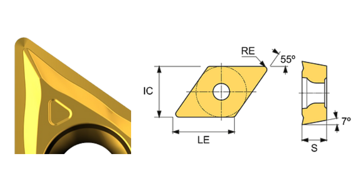 DCMT 070204-BF ET315C Carbide Finishing Inserts - engineeringsupplies.co.uk