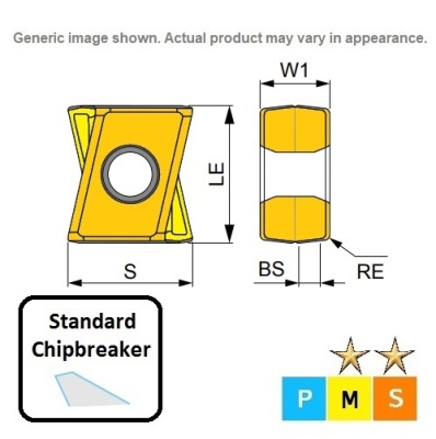 LNHU 130608-R ET63P Ground Carbide 90° Tangential Shoulder Milling ...