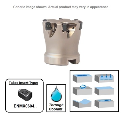 50mm 6 Flute 15° High Feed Indexable Shell Mill/Face Milling Cutter ...