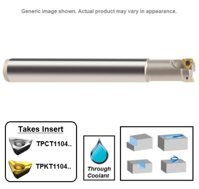 40mm 4 Flute (3 Edges) Indexable 90° End Milling Cutter (Plain Shank ...