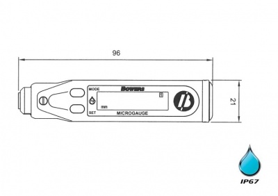 0.95mm - 1.55mm MG MicroGauge Push-in Style Digital Bore Gauge DEPTH ...