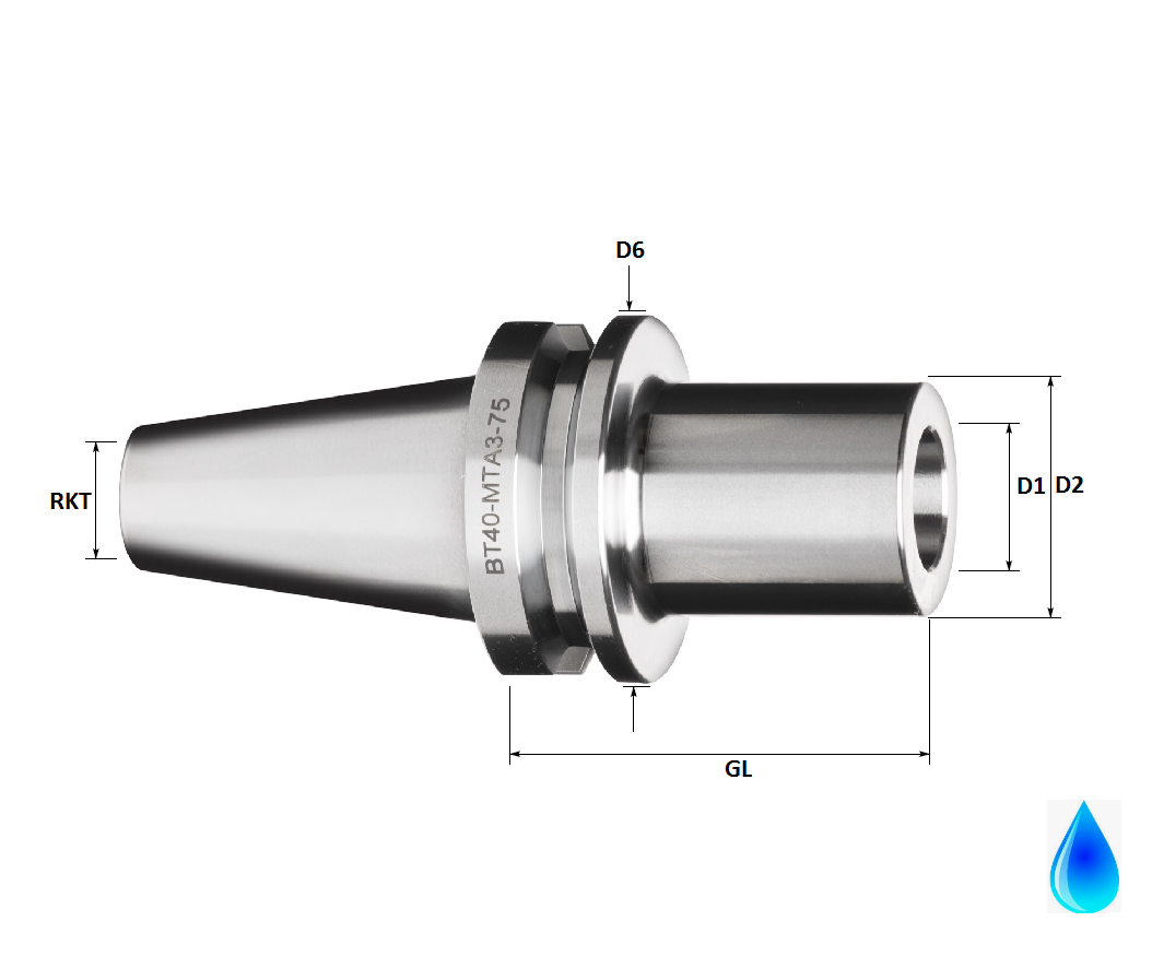 BT40 2 Morse Taper Shank Holder, Form AD (Medium/High Accuracy ...