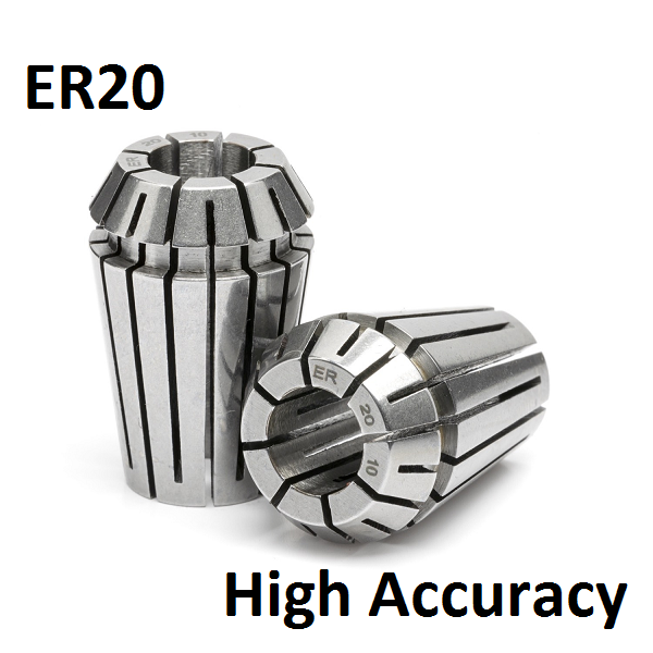 1.0mm - 0.5mm ER20 High Accuracy Collets (5 micron ...
