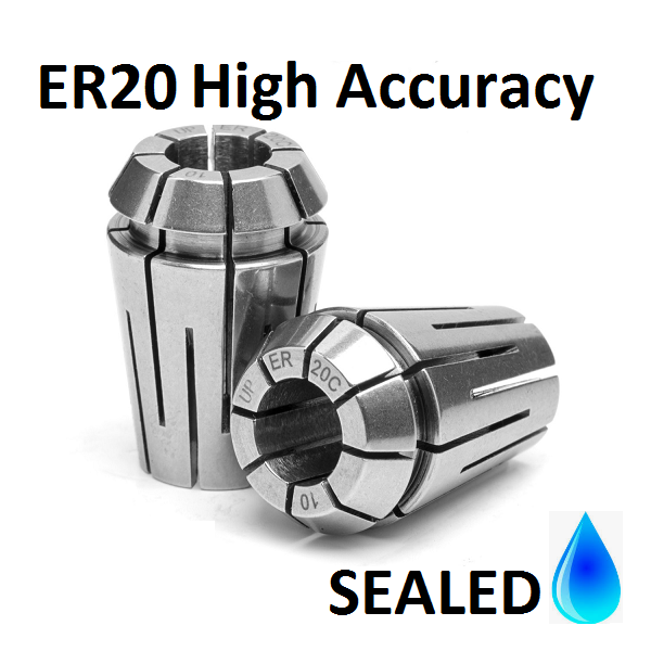 10.0mm ER20 SEALED High Accuracy Collets (5 micron ...