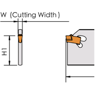 2mm Wide Parting off Blade (32mm Height) - engineeringsupplies.co.uk