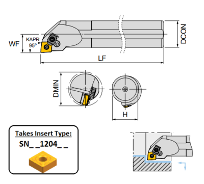 Internal Boring Bars for Negative Inserts - engineeringsupplies.co.uk