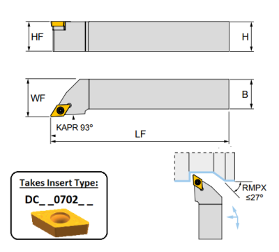 External Toolholders for Positive Inserts - engineeringsupplies.co.uk