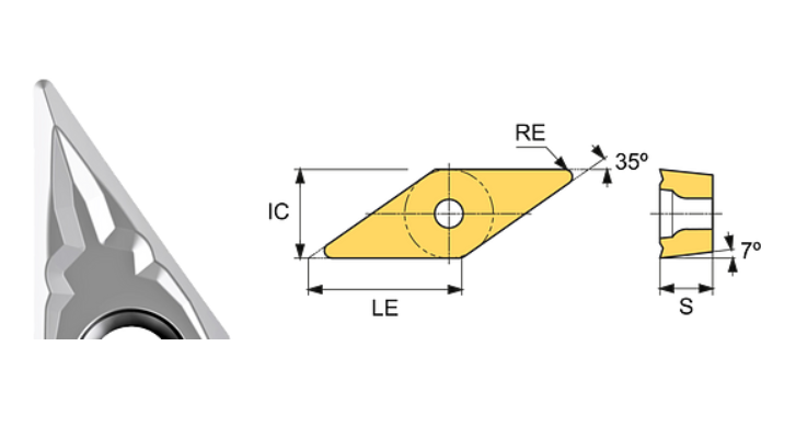 VCGT 110302-AL ET10U Carbide Finishing to Roughing Inserts ...