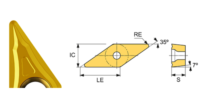 VCMT 160408-BF ET31C Carbide Finishing Inserts - engineeringsupplies.co.uk