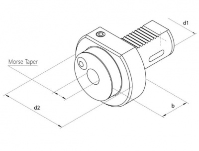 VDI30 (DIN69880) F1, 1 MTS (Morse Taper Shank) Holder ...