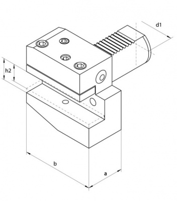 VDI30 (DIN69880) B1, 20mm - 16mm Square Shank, Radial Tool Holder ...