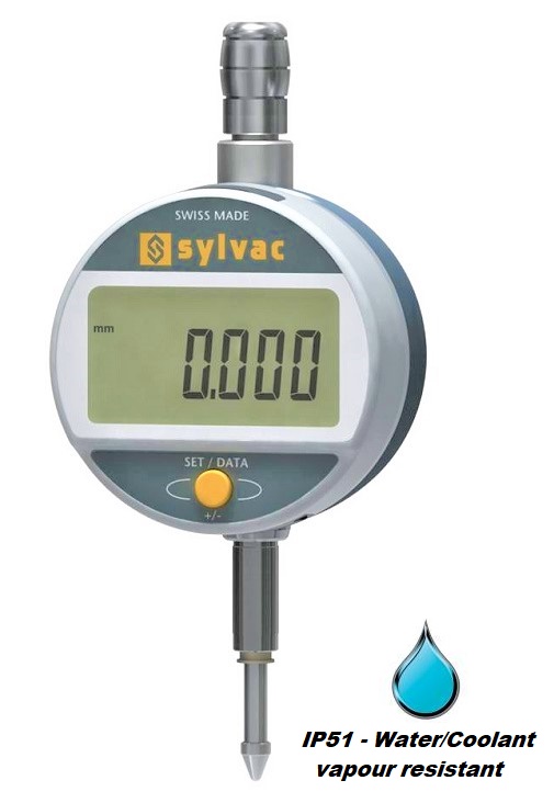 0 - 25mm Travel (0.001mm / 0.00005" Resolution), IP51 Digital Indicator ...