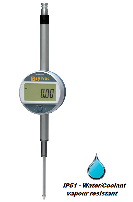 0 - 50mm Travel (0.001mm / 0.00005" Resolution), IP51 Digital Indicator ...