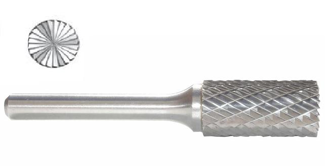 8mm x 19mm x 6s Cylinder (End cutting) Carbide Burr Double Cut www ...