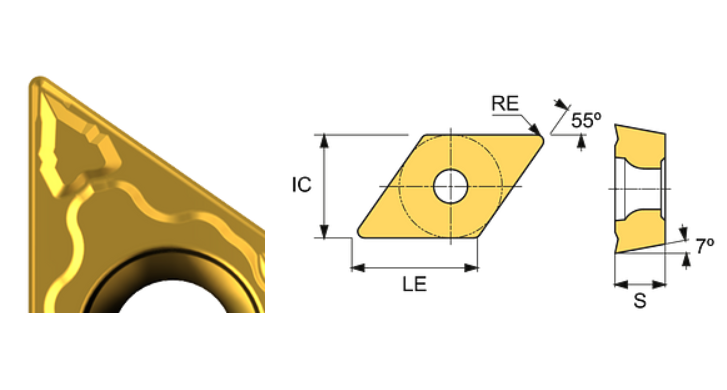 DCMT 070208-MM ET225C Carbide Medium Cutting Inserts ...