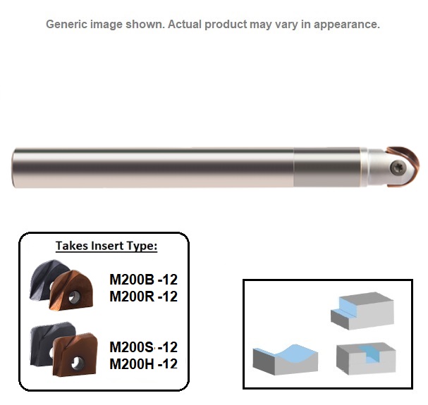 12mm Single Tip, Profile Mill Body (Straight) Medium Length Carbide ...