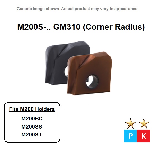 30mm GM310 Square End (1.0 Rad) Profiling Insert Carbide M200-S ...