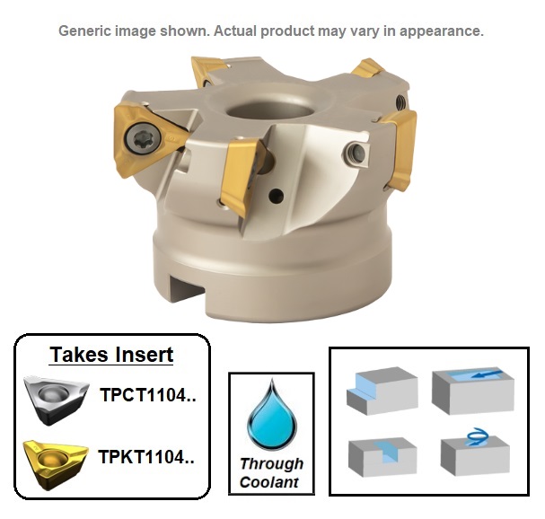 40mm 5 Flute (3 Edges) Indexable 90° Shell Mill/Face Milling Cutter ...