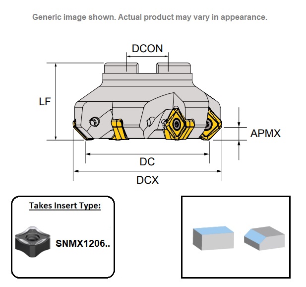 125mm 10 Flute (8 Edges) Indexable 45° Shell Mill/Face Milling Cutter ...