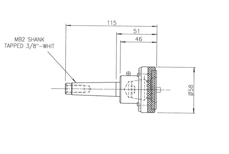 MT2 Easy Change Master Adaptor Holder (3/8 x 16 Whitworth Drawbar ...