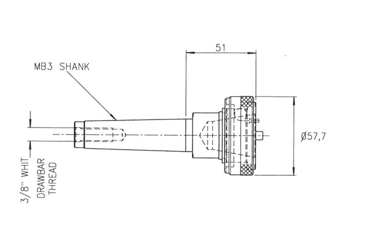 MT3 Easy Change Master Adaptor Holder (3/8 x 16 Whitworth Drawbar ...