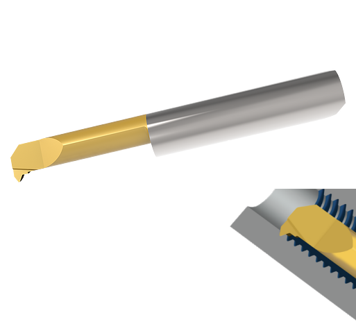 MGTR 0.75mm - 1.0mm 60Degree Miniature Threading Tool (5mm Dia. Shank ...