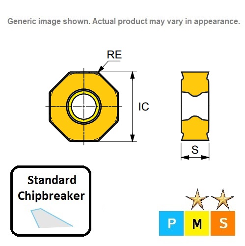 ONMU 080608 ET63P Carbide 45° Face Milling Inserts M1645-ON08 ...