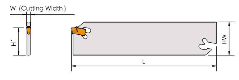 2mm Wide Parting off Blade (32mm Height) - engineeringsupplies.co.uk