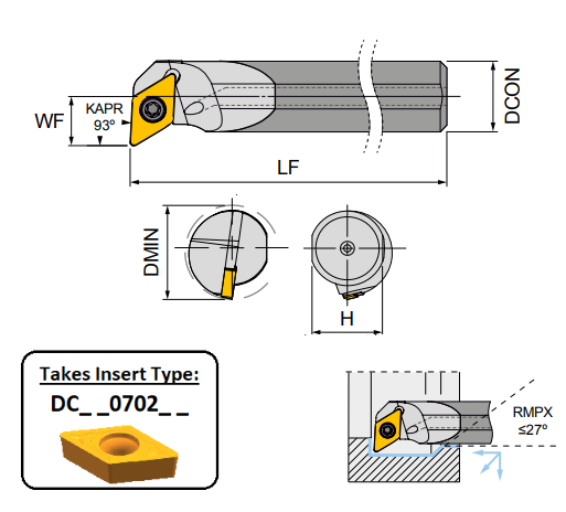 S12K SDUCR07 (93Deg) Screw Lock Boring Bar - engineeringsupplies.co.uk