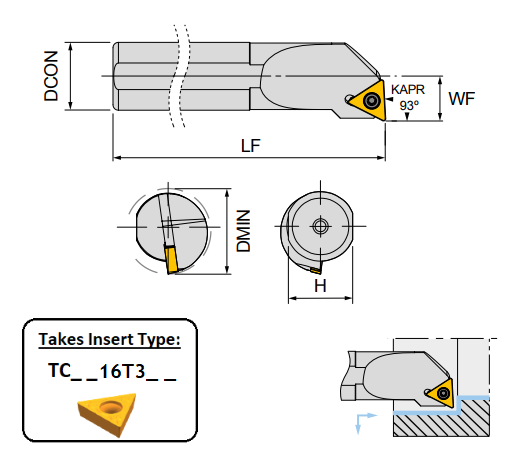 S25S STUCL16 (93Deg) Screw Lock Boring Bar - engineeringsupplies.co.uk