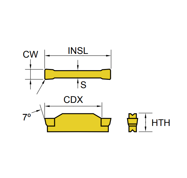 TDN2002 ET602 Carbide External Grooving & Parting Inserts ...