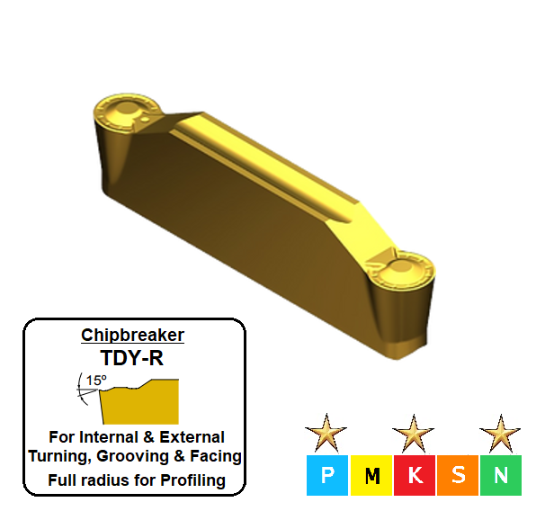 TDY-3E-1.5R ET602G Carbide Grooving & Turning Inserts ...
