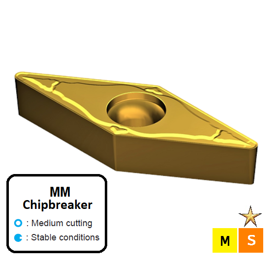 VBMT 160404-MM ET41P Carbide Medium Cutting Inserts ...