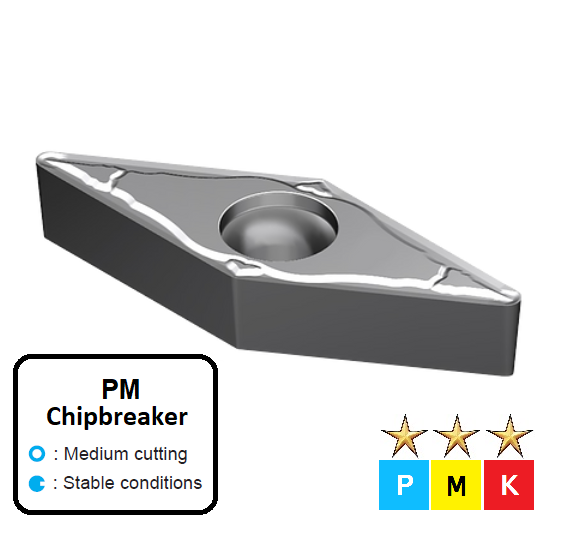 VBMT 160408-PM CT10U Carbide Cermet Medium Cutting Inserts - engineeringsupplies.co.uk