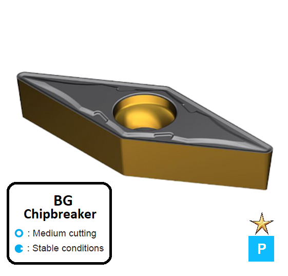 VCMT 160408-BG ET315C Carbide Medium Cutting Inserts - engineeringsupplies.co.uk