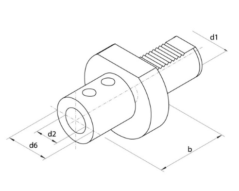 VDI30 (DIN69880) E1, 20mm Internal Diameter, Indexable Drill Holder ...