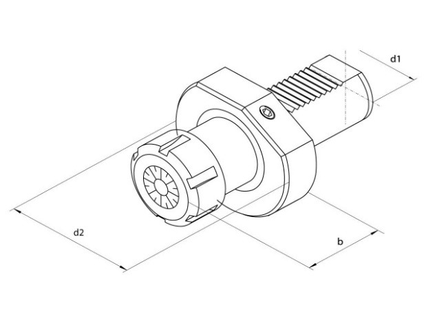 VDI30 (DIN69880) E4, ER25 Collet Chuck - engineeringsupplies.co.uk