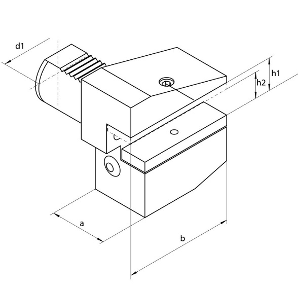 VDI30 (DIN69880) B4, 20mm - 16mm Square Shank, Radial Overhead Tool ...