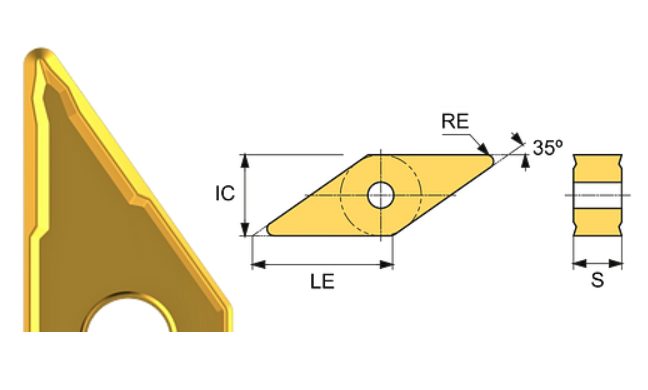 VNMG 160408-MF ET225C Carbide Finishing Inserts - engineeringsupplies.co.uk