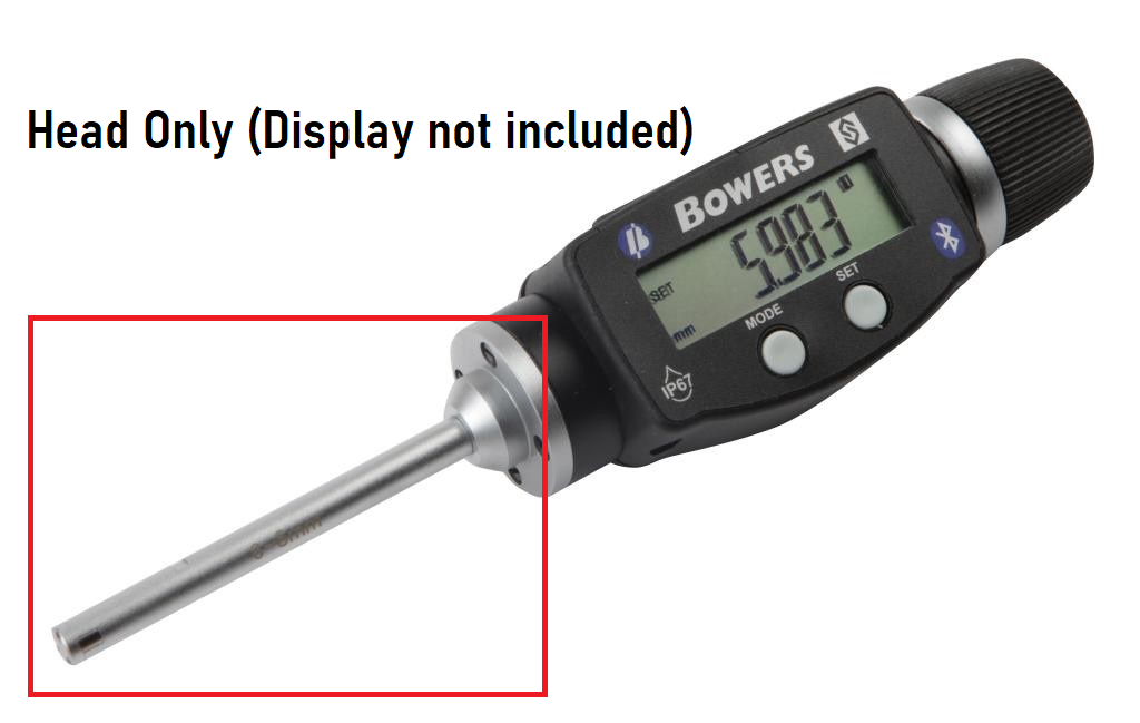 6.0mm - 8.0mm Metric XTD Bore Gauge Head (Display not included) Bowers ...