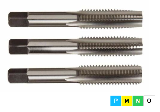 1.1/8 x 7 BSW Set of Hand Taps HSS - engineeringsupplies.co.uk